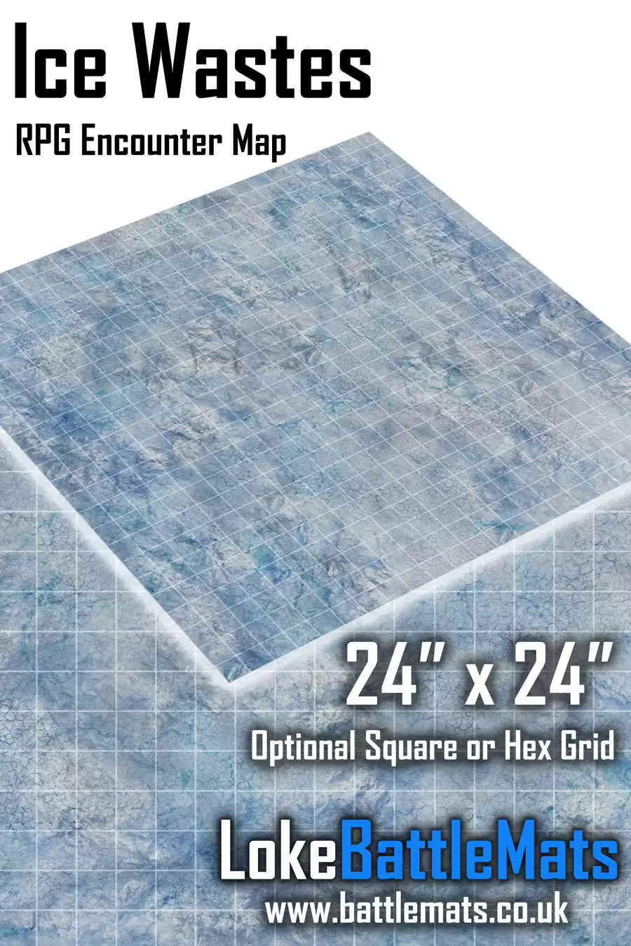 Ice Wastes 24" x 24" RPG Encounter Map - Loke BattleMats | Fantasy ...