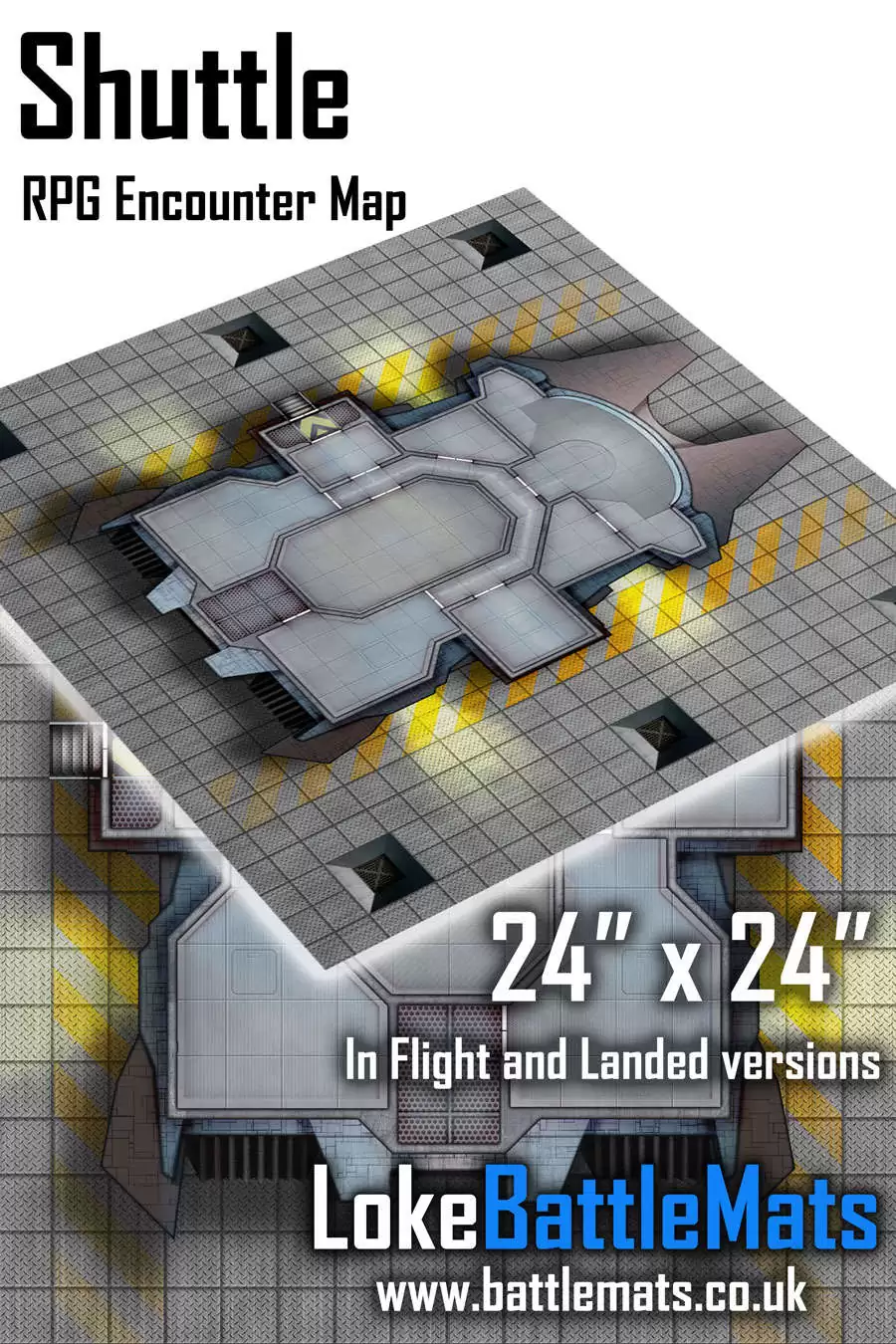 Shuttle 24" x 24" RPG Encounter Map - Loke BattleMats | Sci-Fi and ...