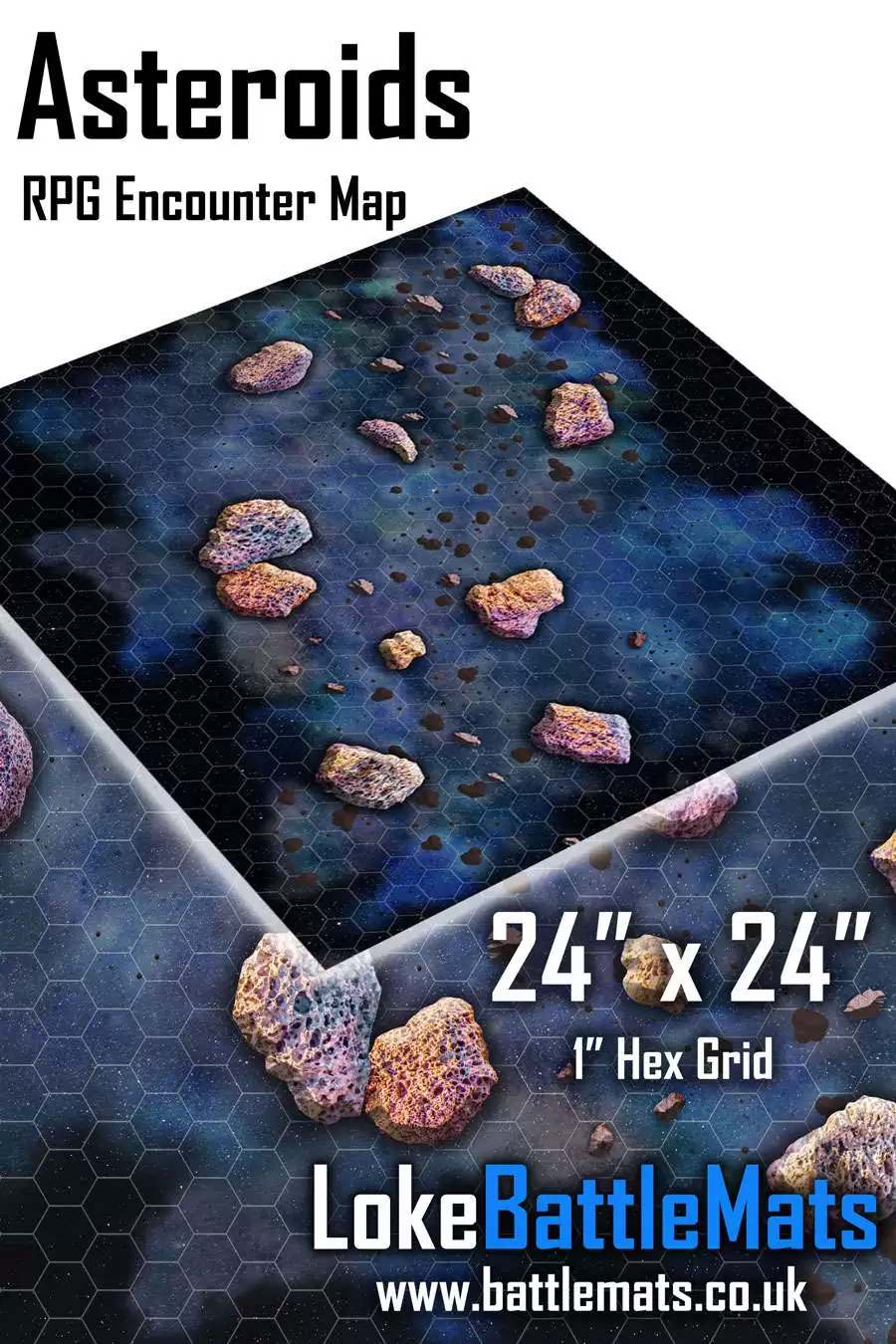 Asteroid 24" x 24" RPG Encounter Map - Loke BattleMats | Sci-Fi and ...