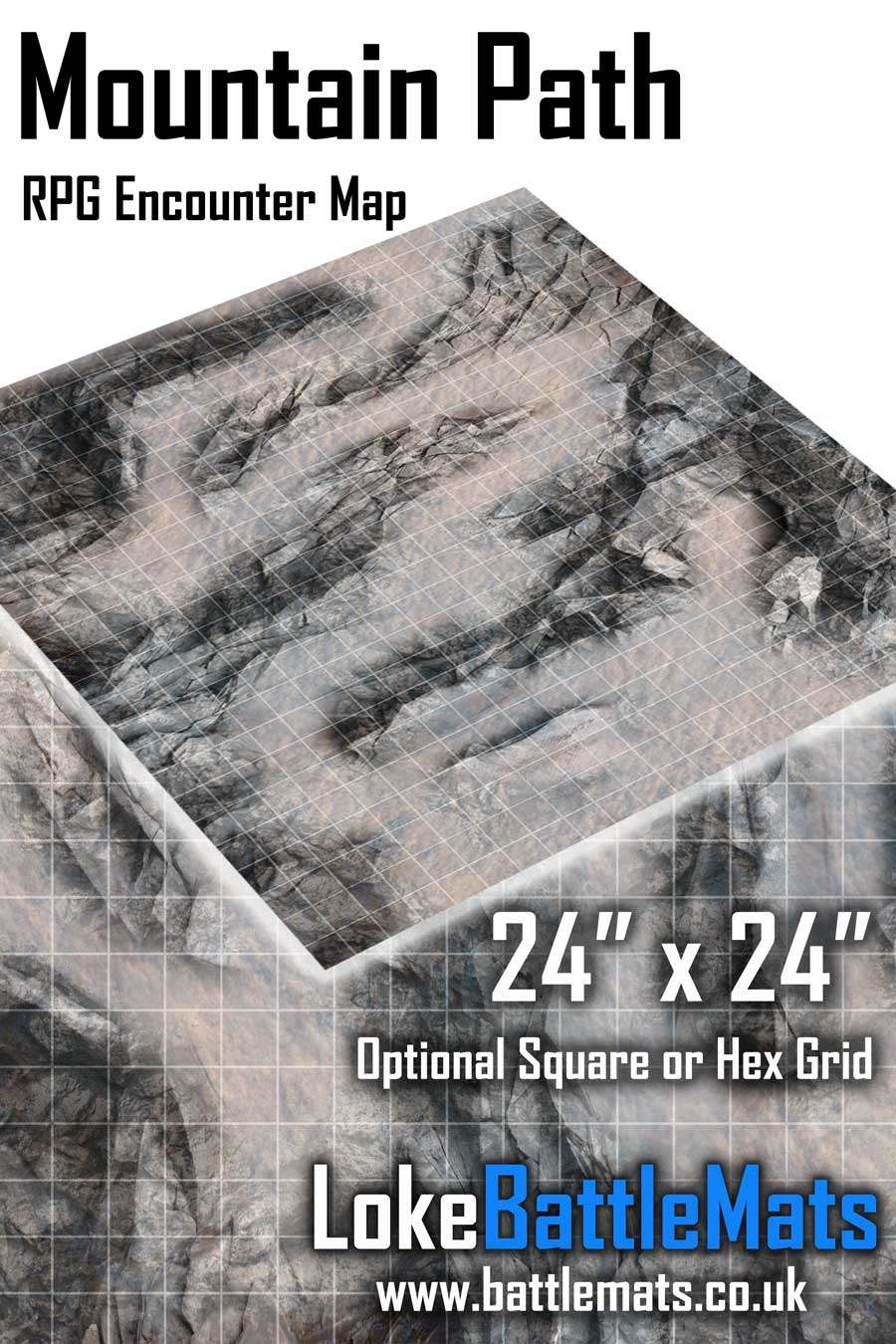 Mountain Path 24" x 24" RPG Encounter Map - Loke BattleMats | Fantasy ...