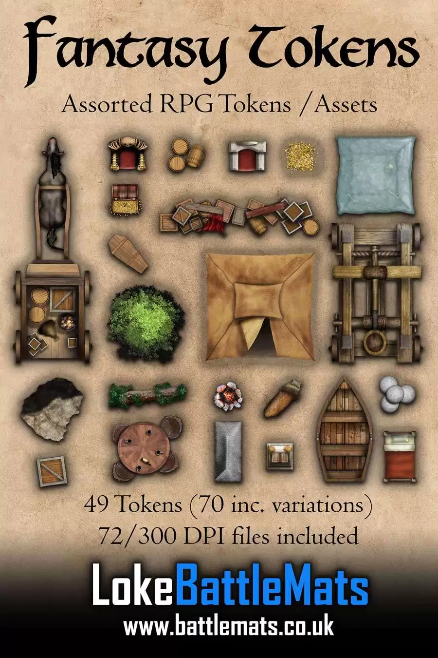 Fantasy Token Set - Loke BattleMats | Fantasy Battle Maps | DriveThruRPG