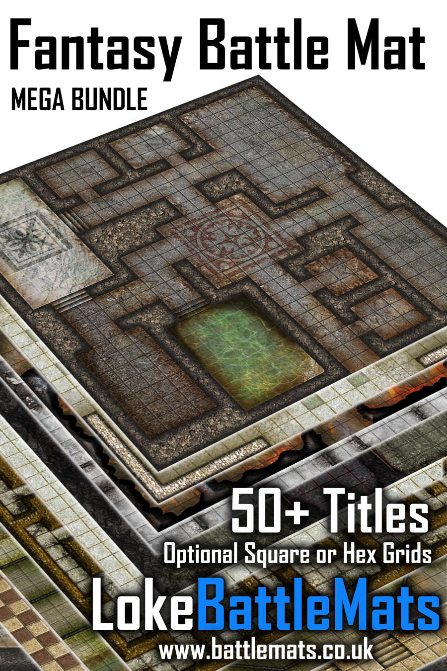 Mega Battle Mat Bundle - Fantasy [BUNDLE] - Loke BattleMats | DriveThruRPG