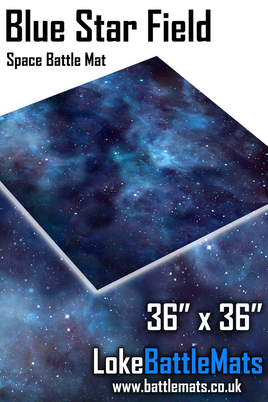 Blue Star Field- 3'x3' Space Battle Mat - Loke BattleMats | Sci-Fi and ...