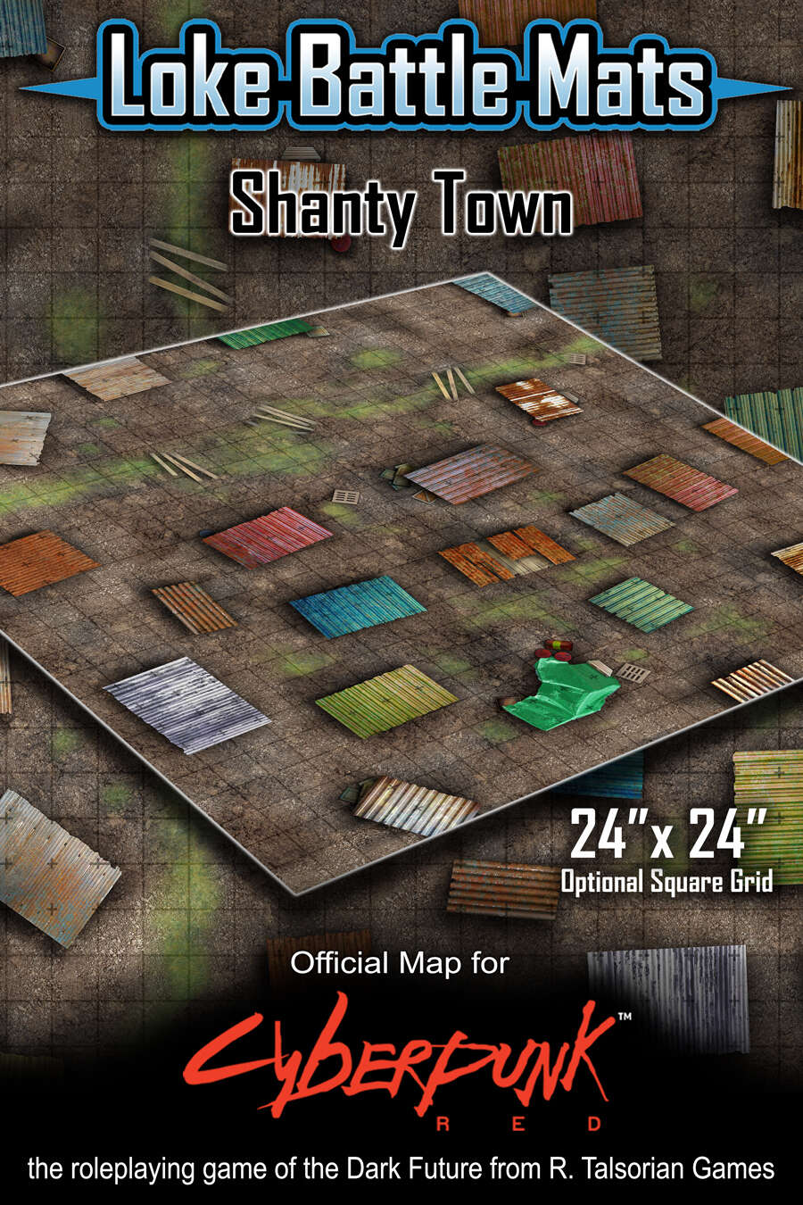 Shanty Town 24 x 24 Cyberpunk RED Map - Loke BattleMats | Cyberpunk RED ...