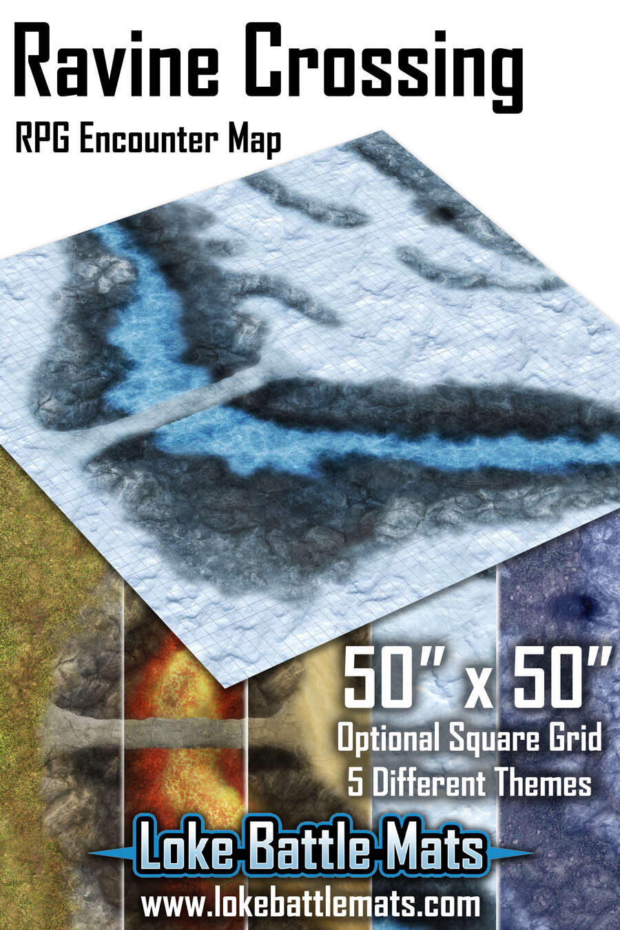 Ravine Crossing 50x50 RPG Encounter Map Pack - Loke BattleMats ...
