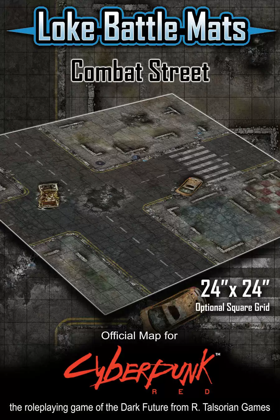 Combat Street 24" x 24" Cyberpunk RED Battle Map - Loke BattleMats ...