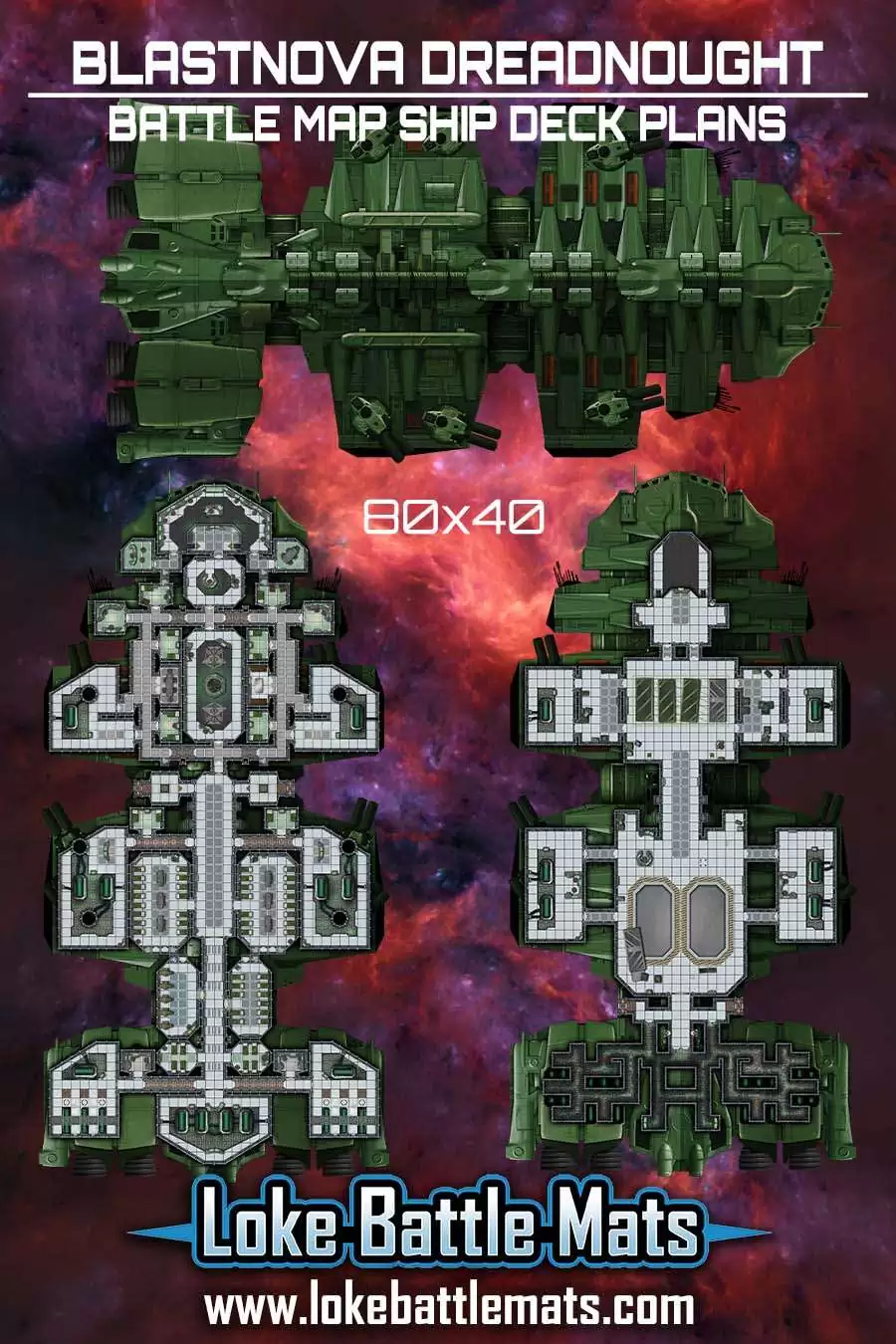Blastnova Dreadnought - Battle Map Deck Plans - Loke BattleMats | Sci ...