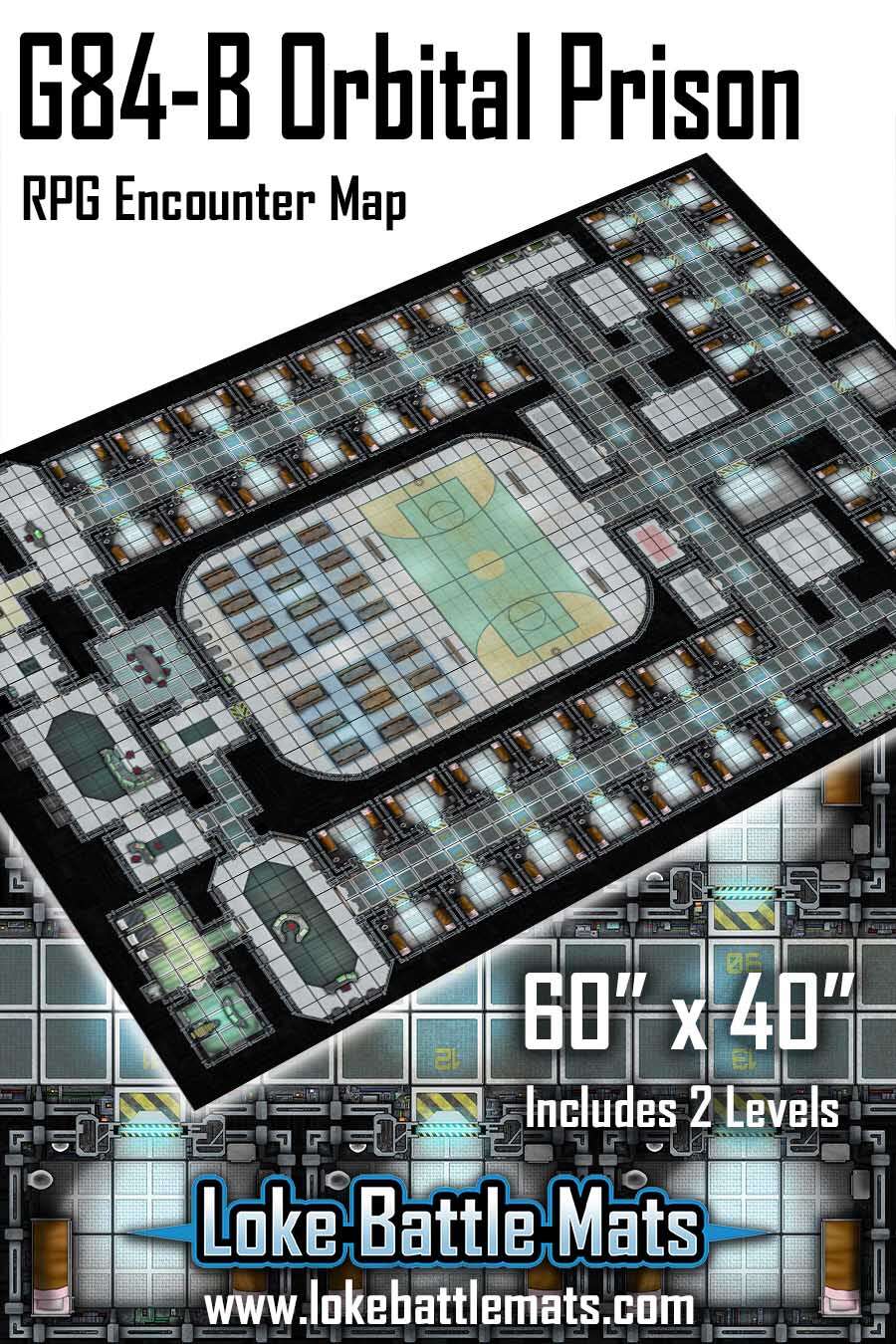 G84-B Orbital Prison - Battle Map - Loke BattleMats | Sci-Fi and Modern ...