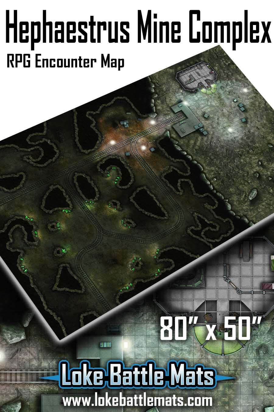 Hephaestrus Mine Complex - Battle Map - Loke BattleMats | Sci-Fi and ...
