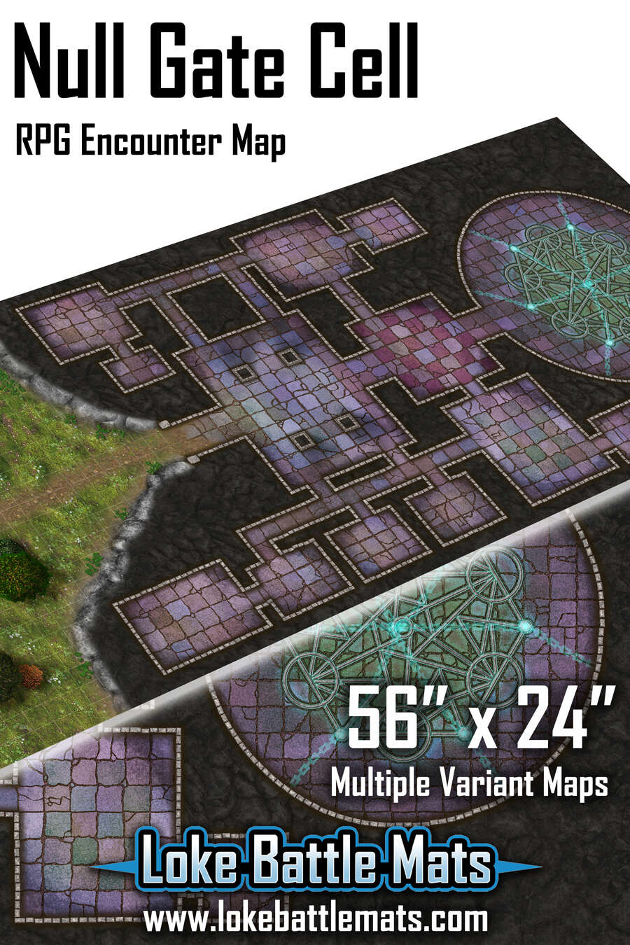 Null Gate Cell 56x24 RPG Encounter Map - Loke BattleMats | Fantasy ...