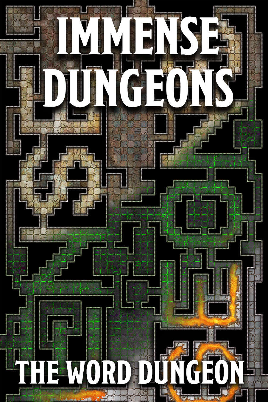 Word Dungeon 100x40 RPG Encounter Map - Loke BattleMats | Fantasy ...