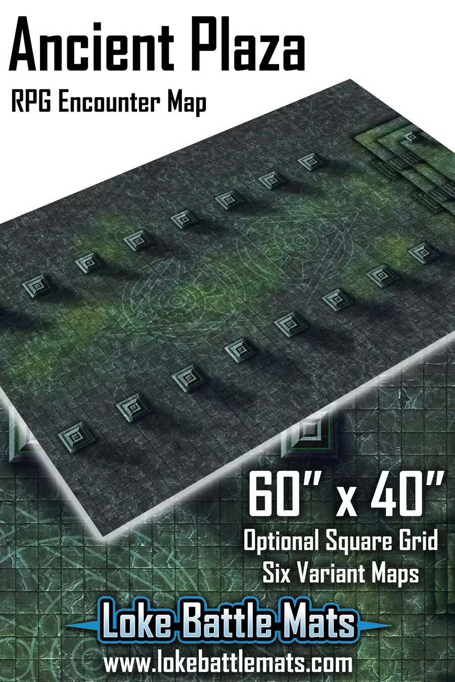 Ancient Plaza 60x40 RPG Encounter Map - Loke BattleMats | Fantasy ...