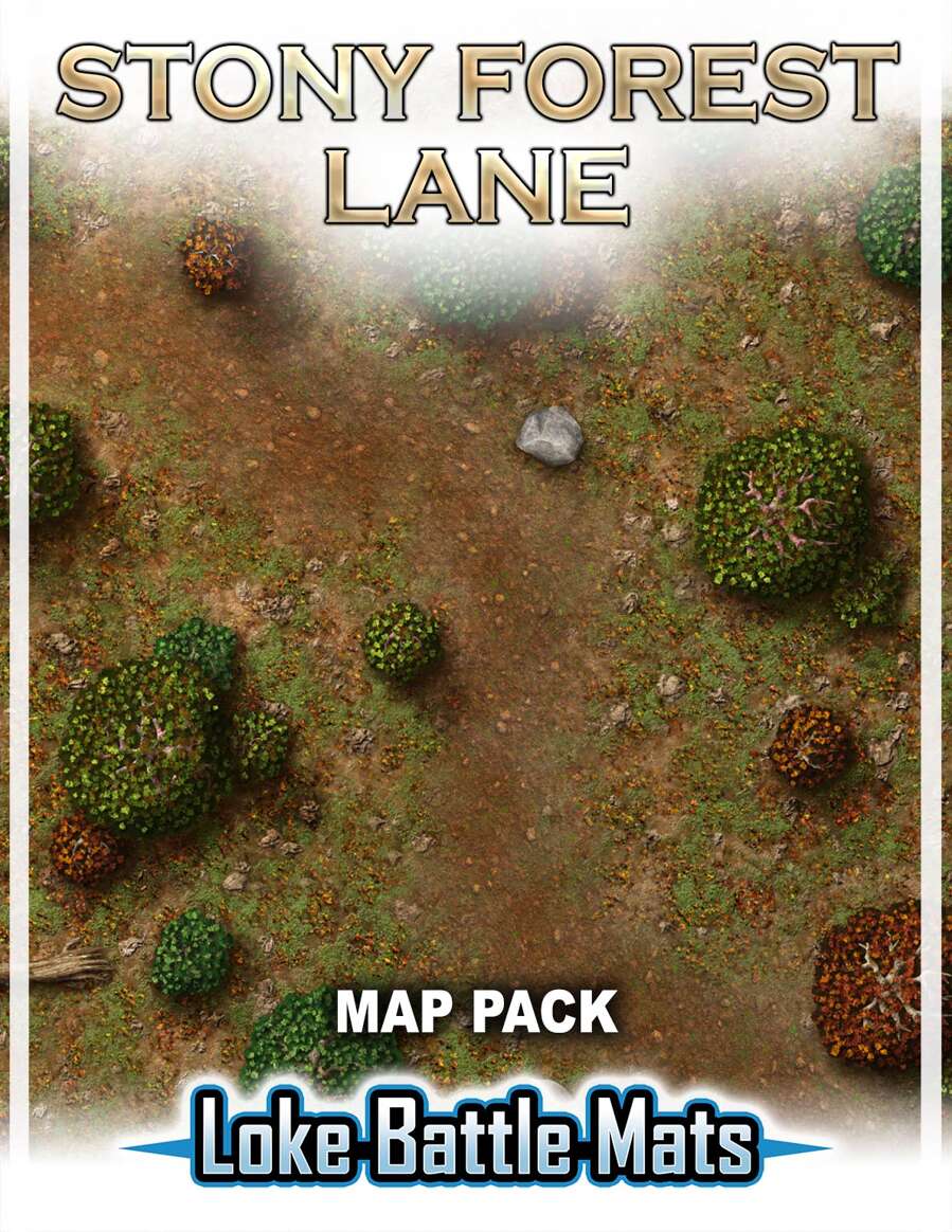 Stony Forest Lane - 24x24 Battle Map - Loke BattleMats | Fantasy Battle ...
