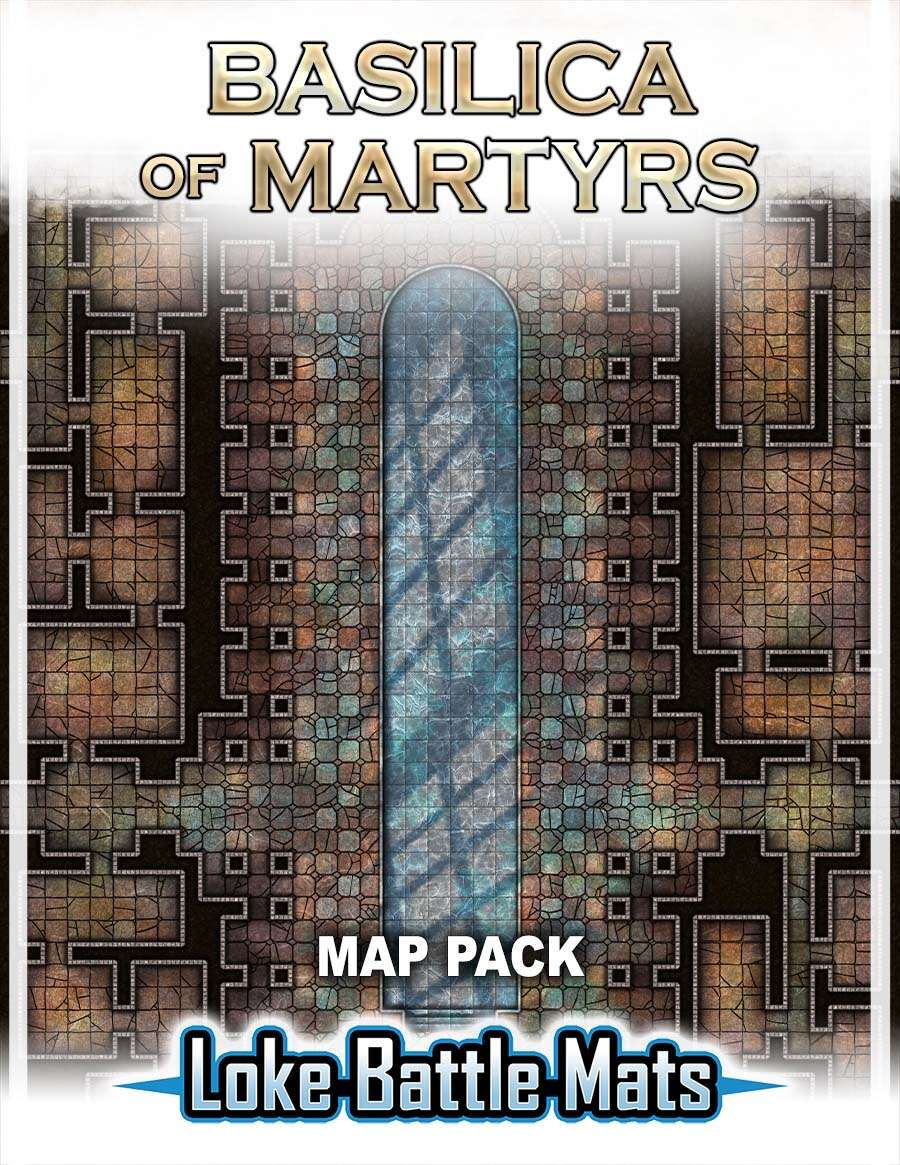 Basilica of Martyrs - 60x40 Battle Map Set - Loke BattleMats | Fantasy ...