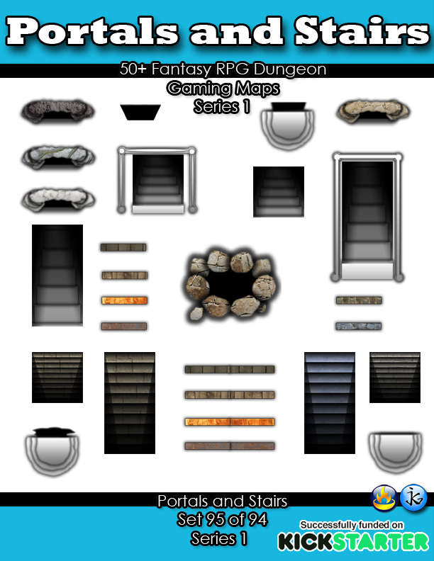 50+ Fantasy RPG Maps 1: (95 of 95) Portals and Stairs - Jayson Graves ...