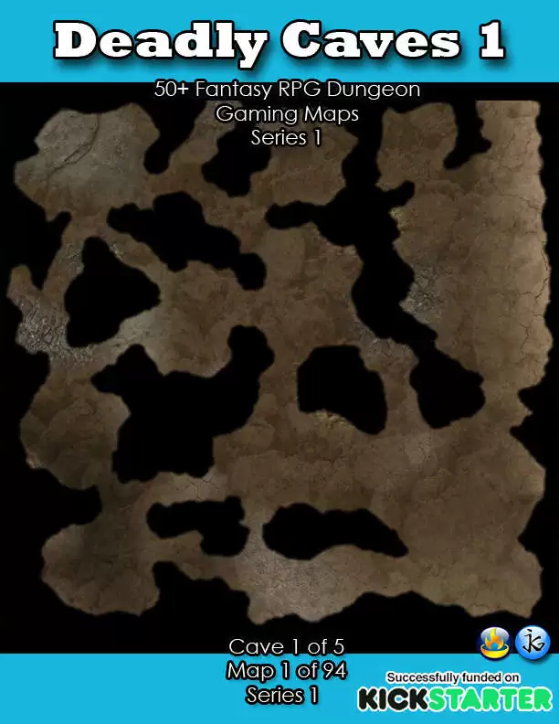 50+ Fantasy RPG Maps 1: (1 of 94) Deadly Caves 1 - Jayson Graves | 94 ...