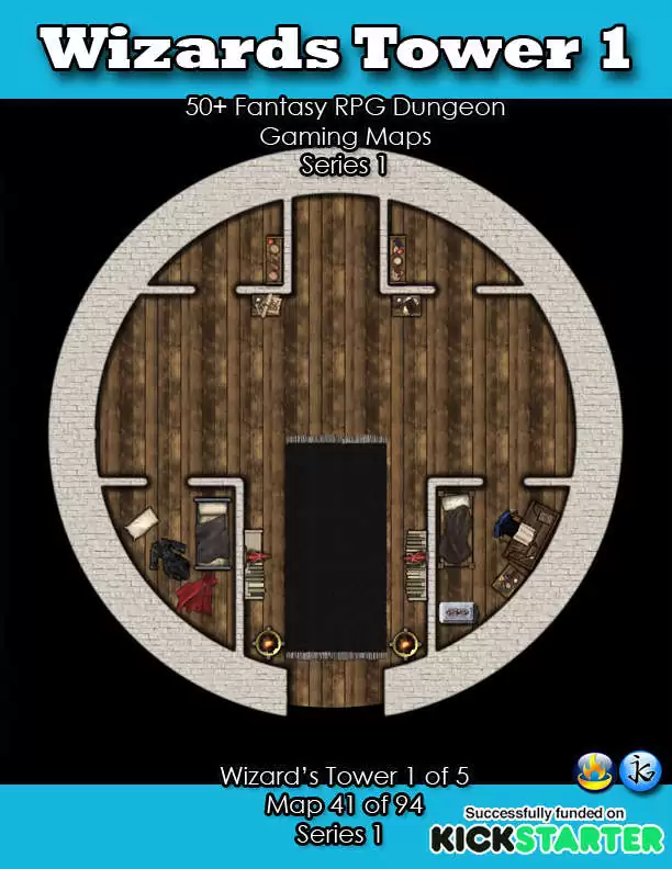50+ Fantasy RPG Maps 1: (41 of 95) Wizard's Tower 1 - Jayson Graves ...