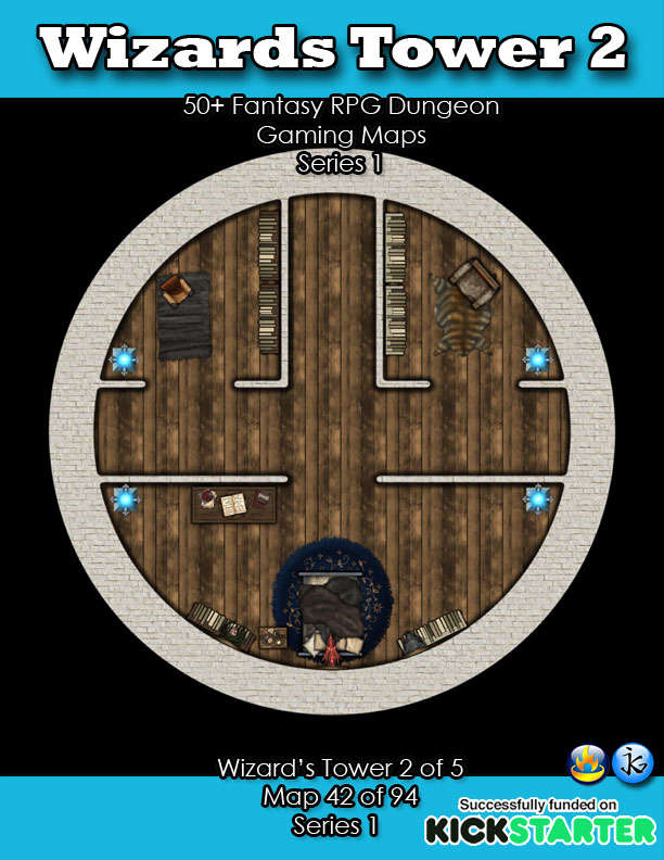 50+ Fantasy RPG Maps 1: (42 of 95) Wizard's Tower 2 - Jayson Graves ...