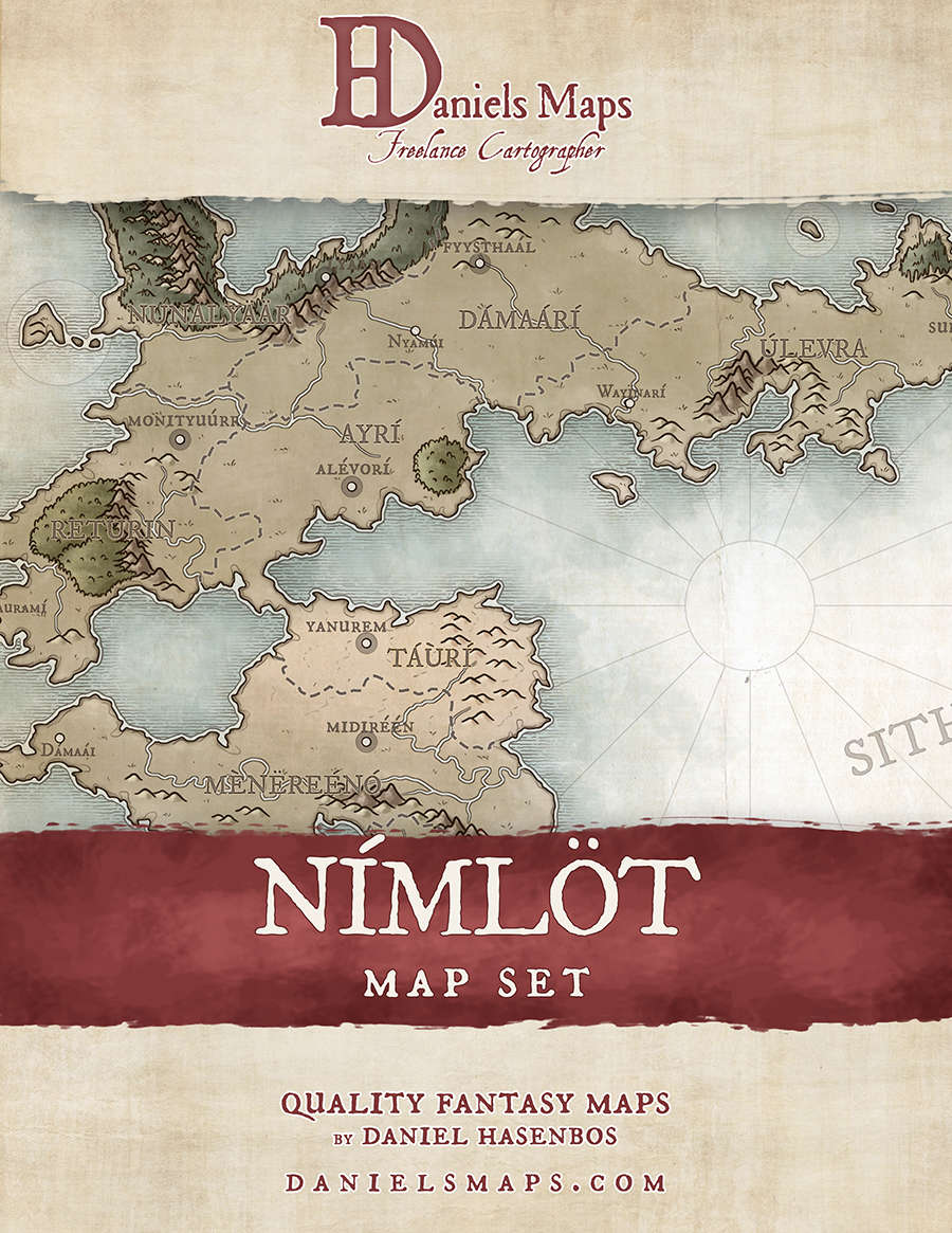 Nimlot - World Map Set - Daniels Maps | DriveThruRPG