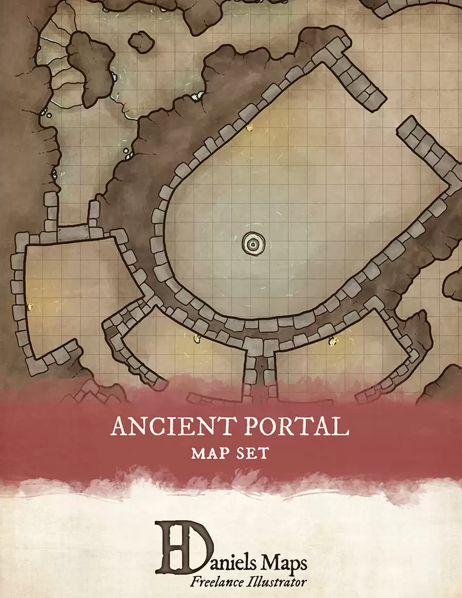 Ancient Portal - Dungeon Map - Daniels Maps | DriveThruRPG
