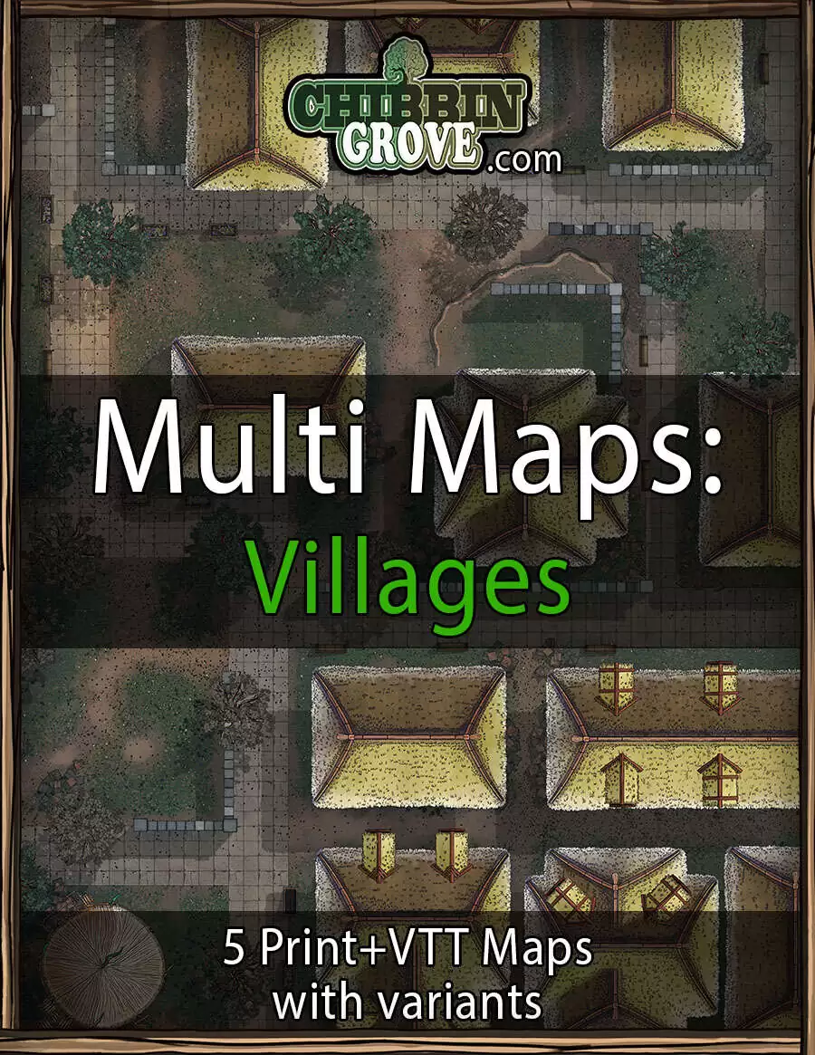 Chibbin Grove: Multi Maps - Villages - Chibbin Grove | DriveThruRPG