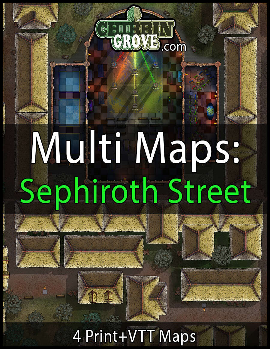 Chibbin Grove: Multi Maps - Sephiroth Street - Chibbin Grove | DriveThruRPG