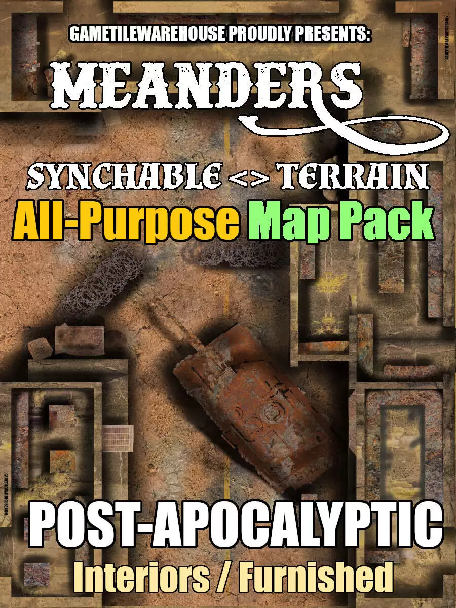 Meanders All-Purpose Map Pack - POST-APOCALYPTIC CITY INTERIORS - Game ...