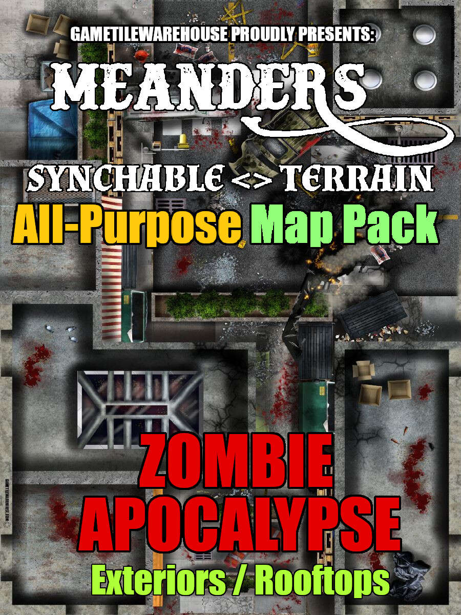Meanders All-Purpose Map Pack - ZOMBIE-APOCALYPSE CITY EXTERIORS - Game ...