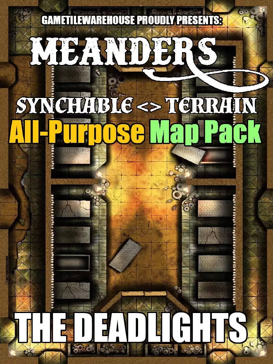 Meanders All-Purpose Map Pack - THE DEADLIGHTS I - Game Tile Warehouse | DriveThruRPG