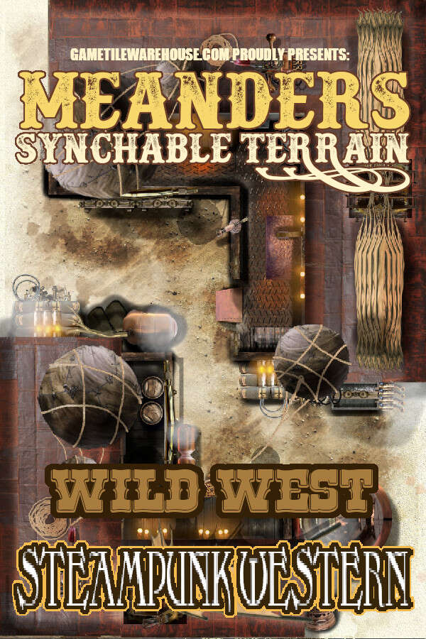 Meanders All-Purpose Map Pack - STEAMPUNK WESTERN - Game Tile Warehouse ...