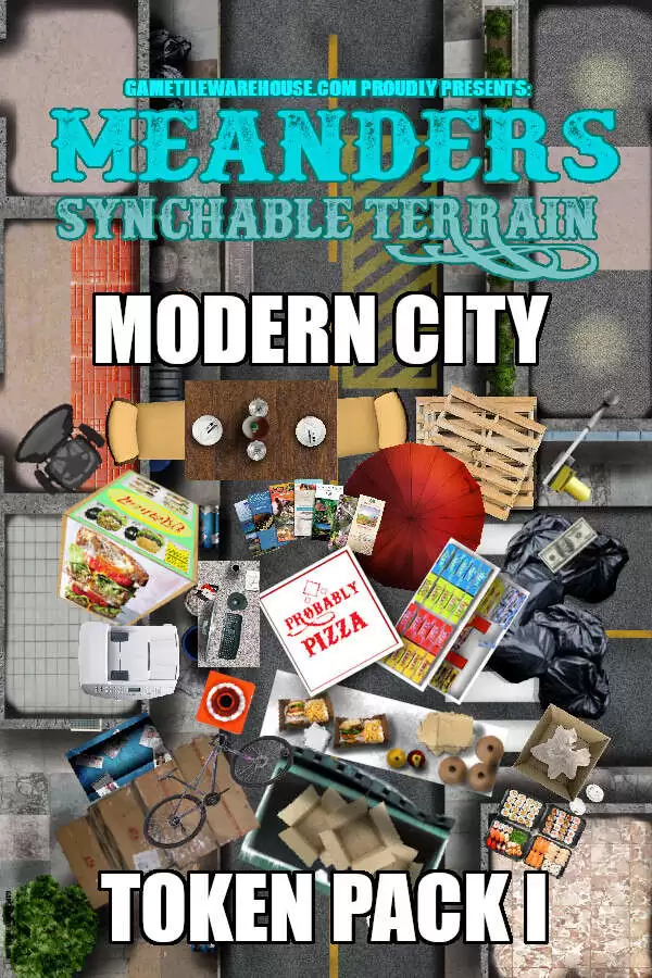 Meanders Token Pack - MODERN CITY I - Game Tile Warehouse | DriveThruRPG