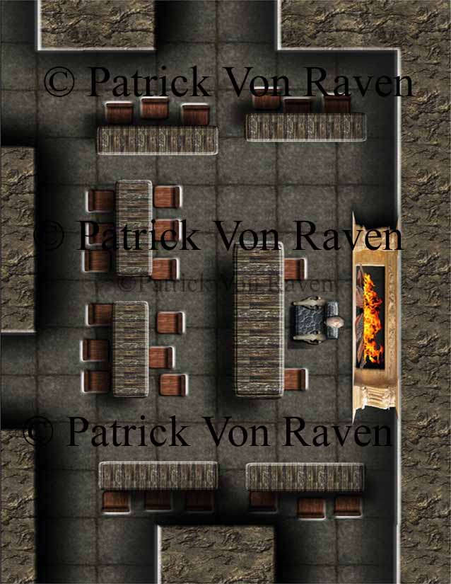 Quick Prep Map: Orc Banquet Hall - Patrick Von Raven | DriveThruRPG