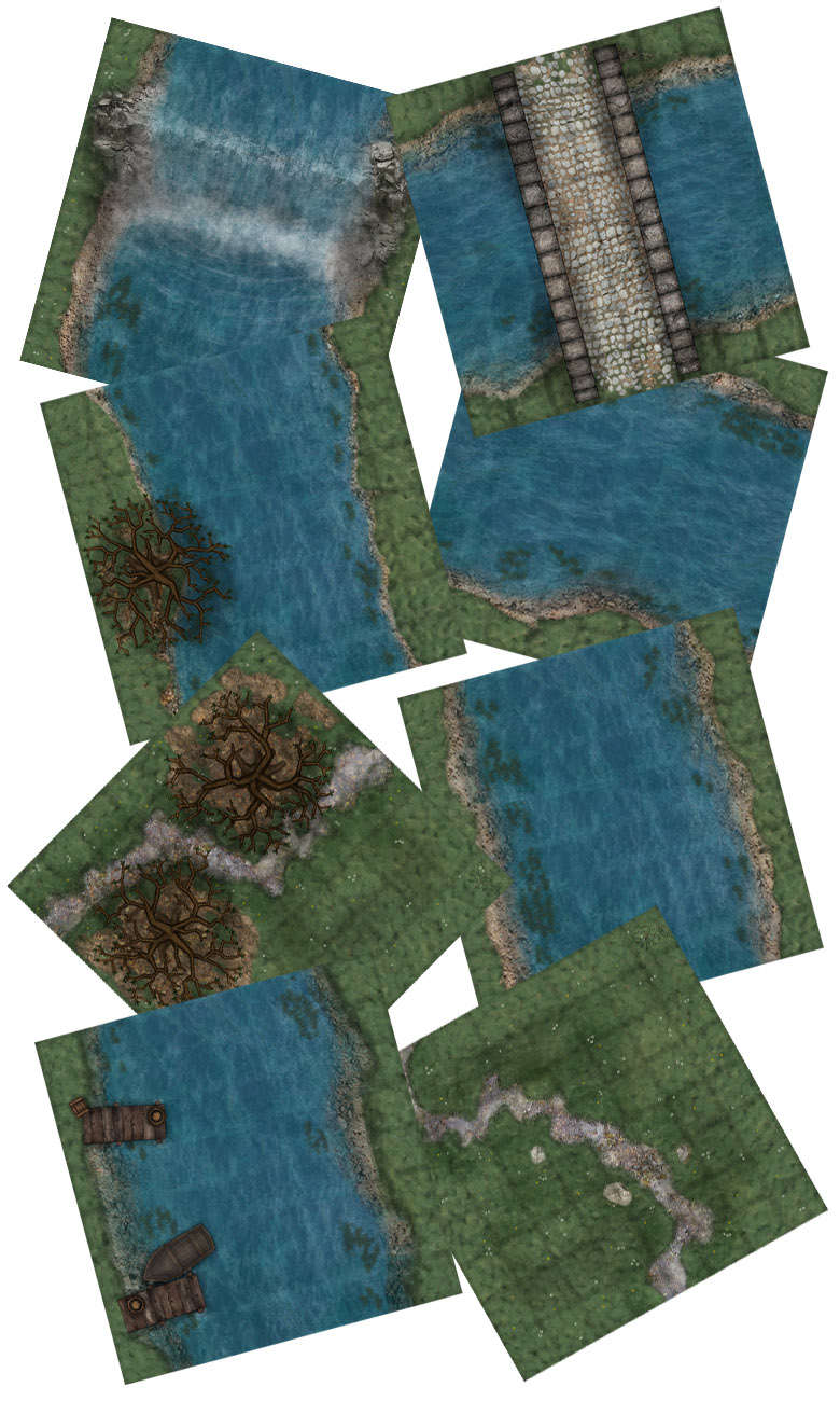 Adventure Realm Riverland Map Tiles - Red Dragon Gaming | DriveThruRPG