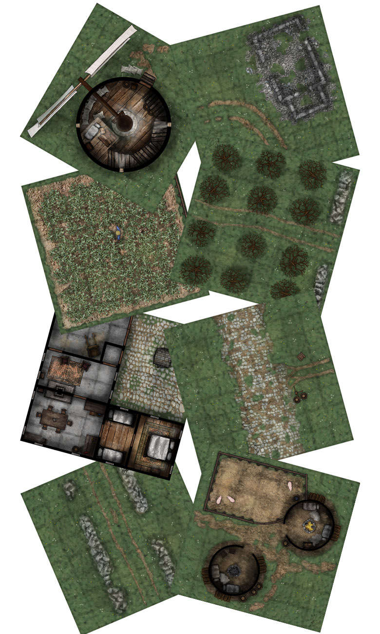 Adventure Realm Village Map Tiles - Red Dragon Gaming | DriveThruRPG