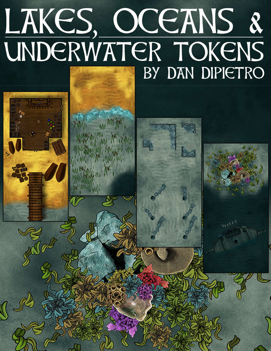 Lakes, Oceans, & Underwater Tokens - Dungeons By Dan | DriveThruRPG