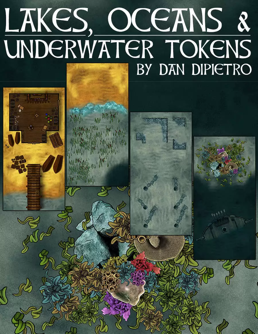 Lakes, Oceans, & Underwater Tokens - Dungeons By Dan | DriveThruRPG