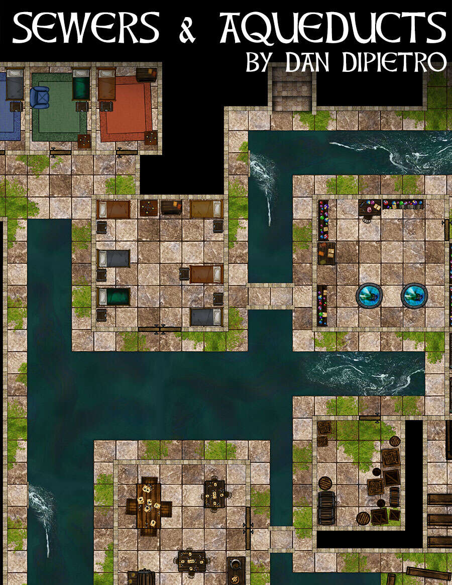 Sewers & Aqueducts - Dungeons By Dan | DriveThruRPG