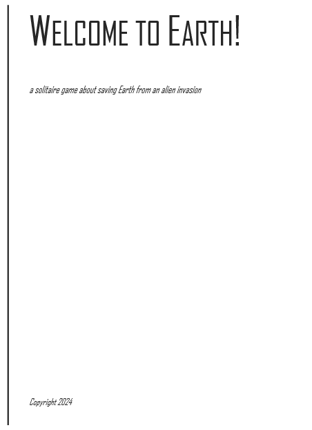 Welcome to Earth - Sam Smith | DriveThruRPG