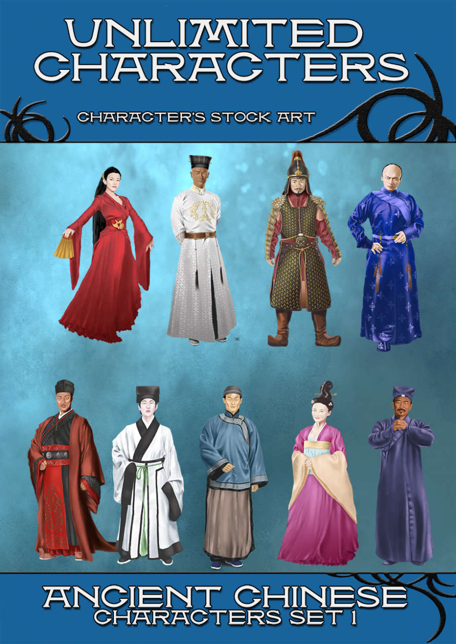 Ancient chinese character set 1 - Verzobias | DriveThruRPG