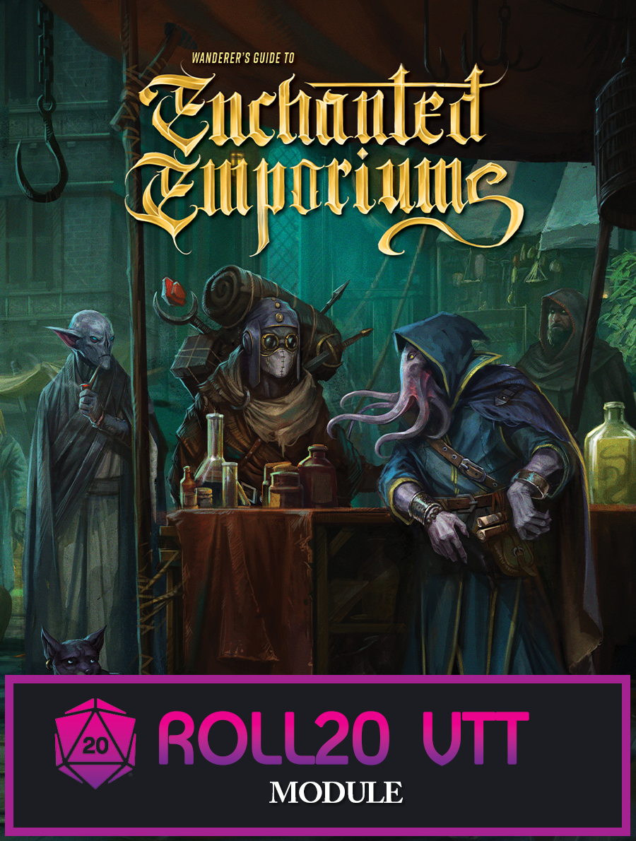Wanderer's Guide to Enchanted Emporiums (5E) | Roll20 VTT - Valeur RPG | DriveThruRPG