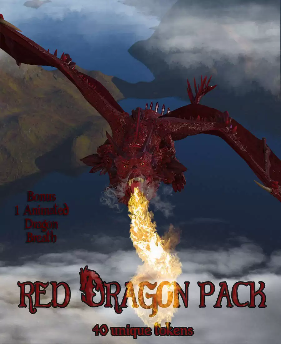 Ddraig Goch's Red Dragon Pack - Ddraig Goch 3D Renders | DriveThruRPG