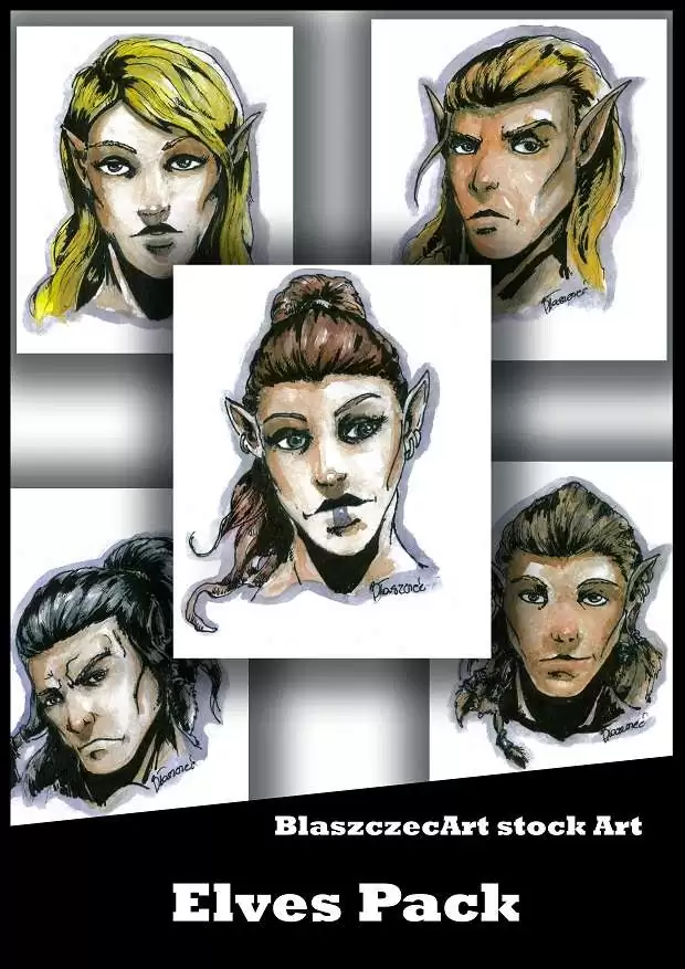 BlaszczecArt Stock Art: Elves Portraits Pack - BlaszczecArt | Elves ...