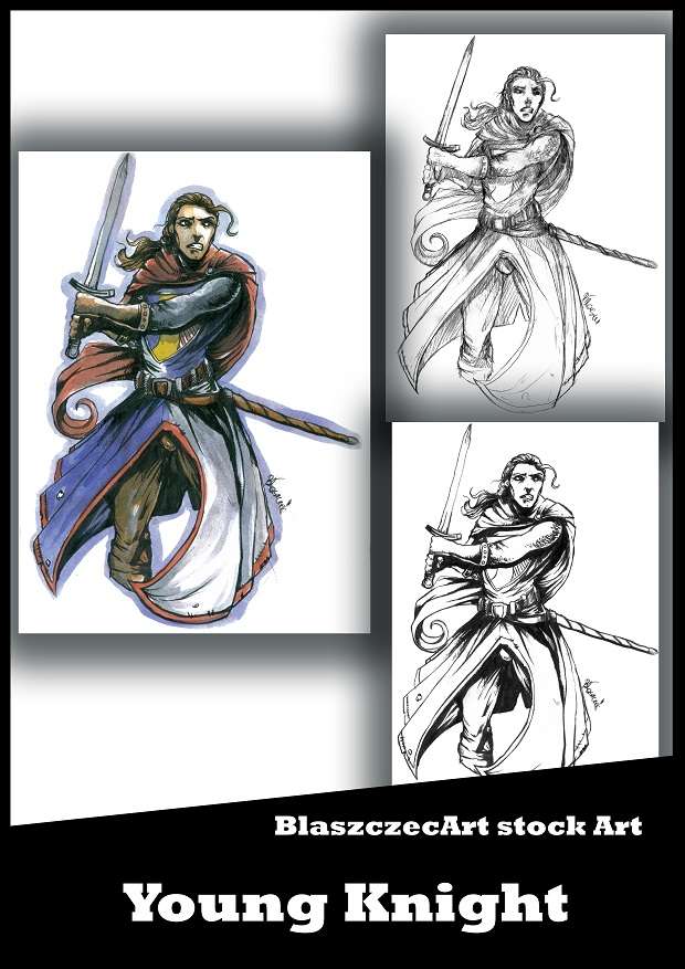 BlaszczecArt Stock Art: Young Knight - BlaszczecArt | DriveThruRPG