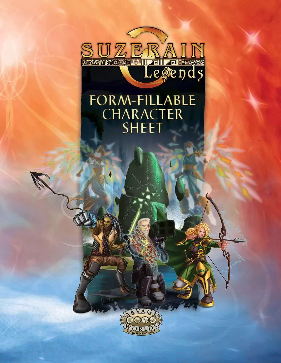 Suzerain Legends: Form-Fillable Character Sheet - Savage Mojo | Free ...