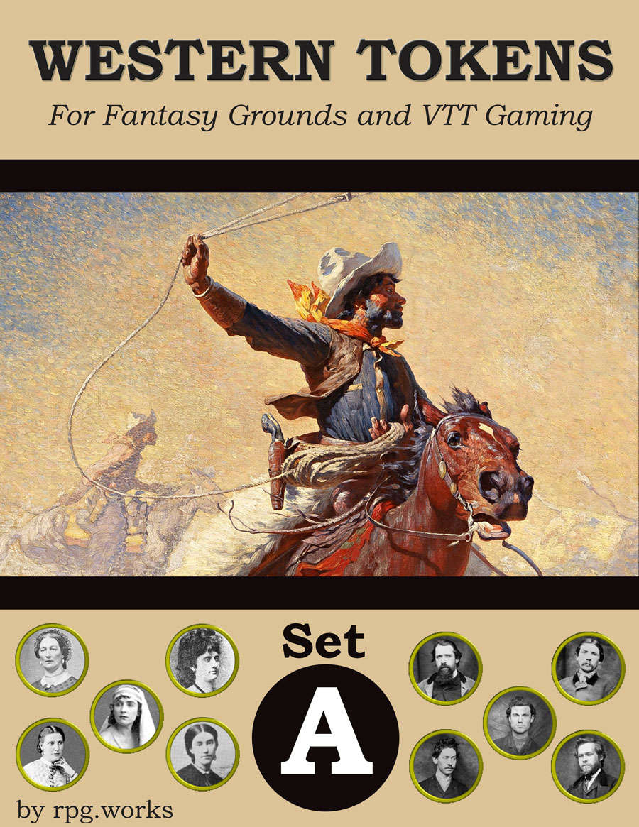 Western Tokens - Set A - RPGWorks | DriveThruRPG