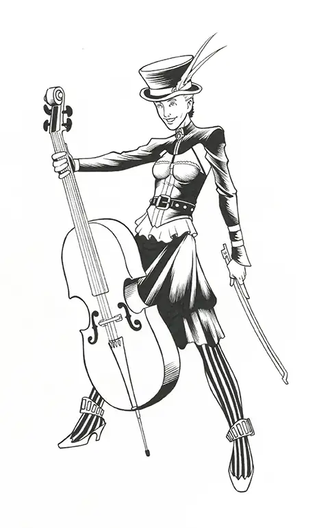 Cello Bard - Eldritch Images - RPG Stock Art - Quiet Thunder ...