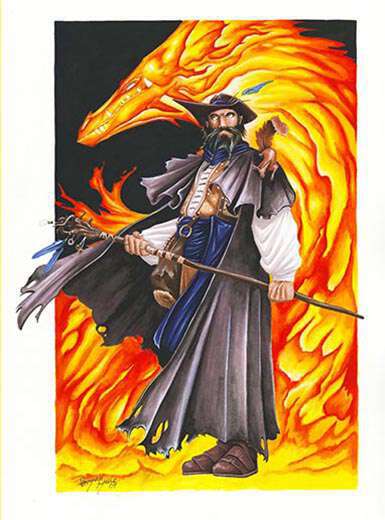 Flame Magus - Eldritch Images - RPG Stock Art - Quiet Thunder ...