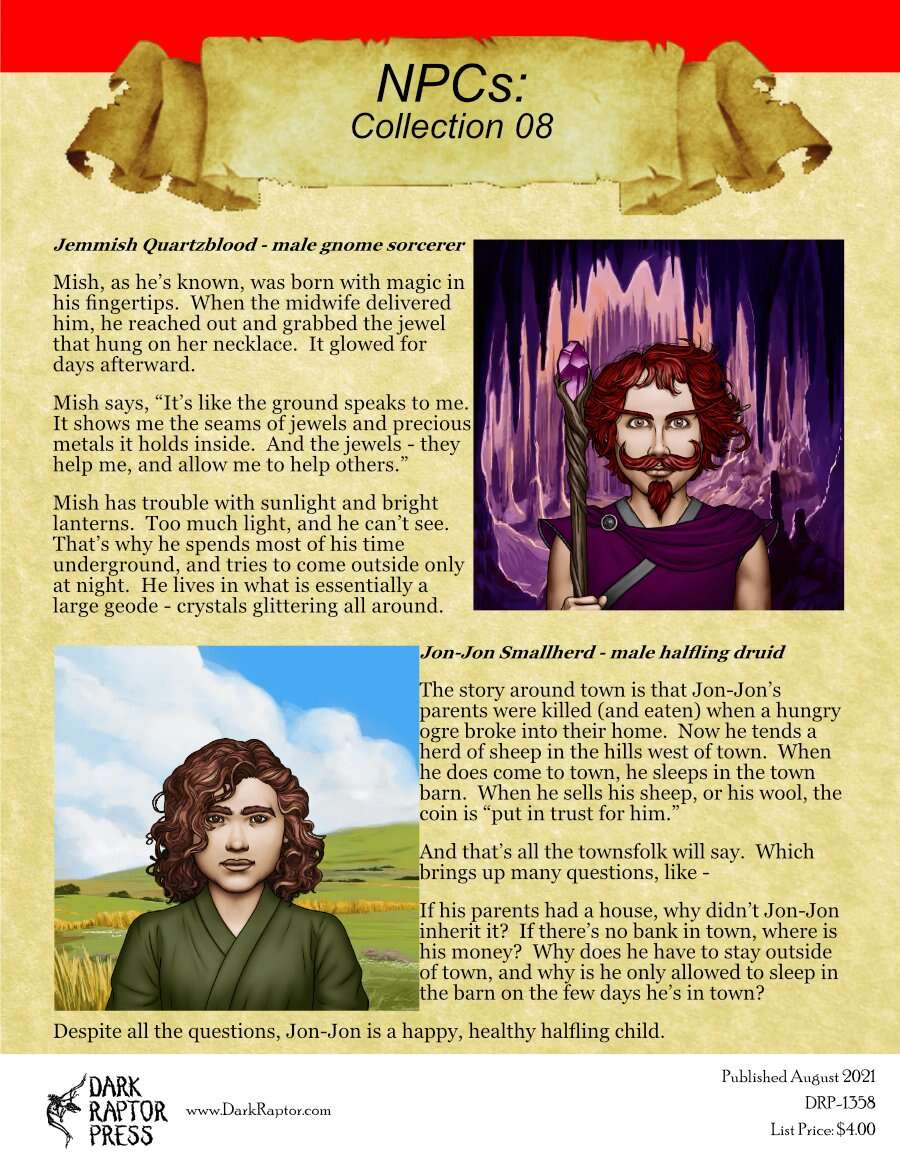NPC Collection 08 - Dark Raptor Press | DriveThruRPG