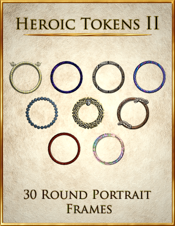 Heroic Tokens 2 - Heroic Roleplaying | Token Frames | DriveThruRPG