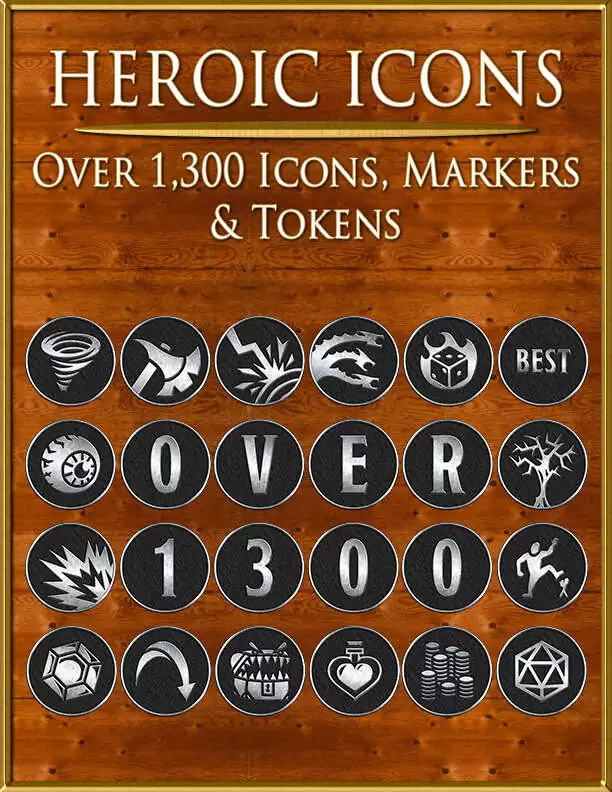 Heroic Icons: Black/Silver - Heroic Roleplaying | Status Icons ...